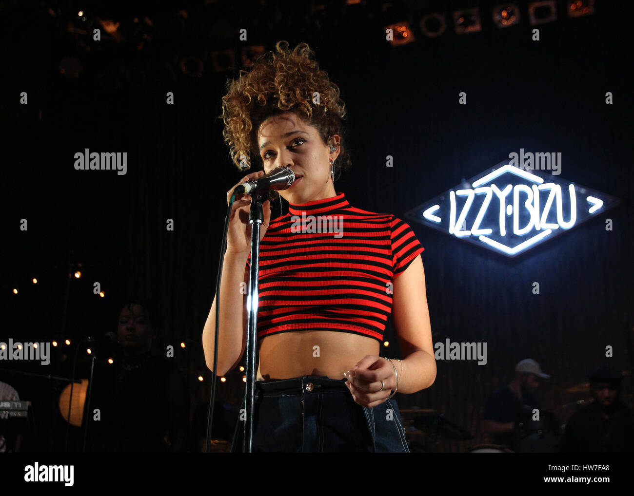 British singer Izzy Bizu performing at the O2 Shepherds Bush Empire ...