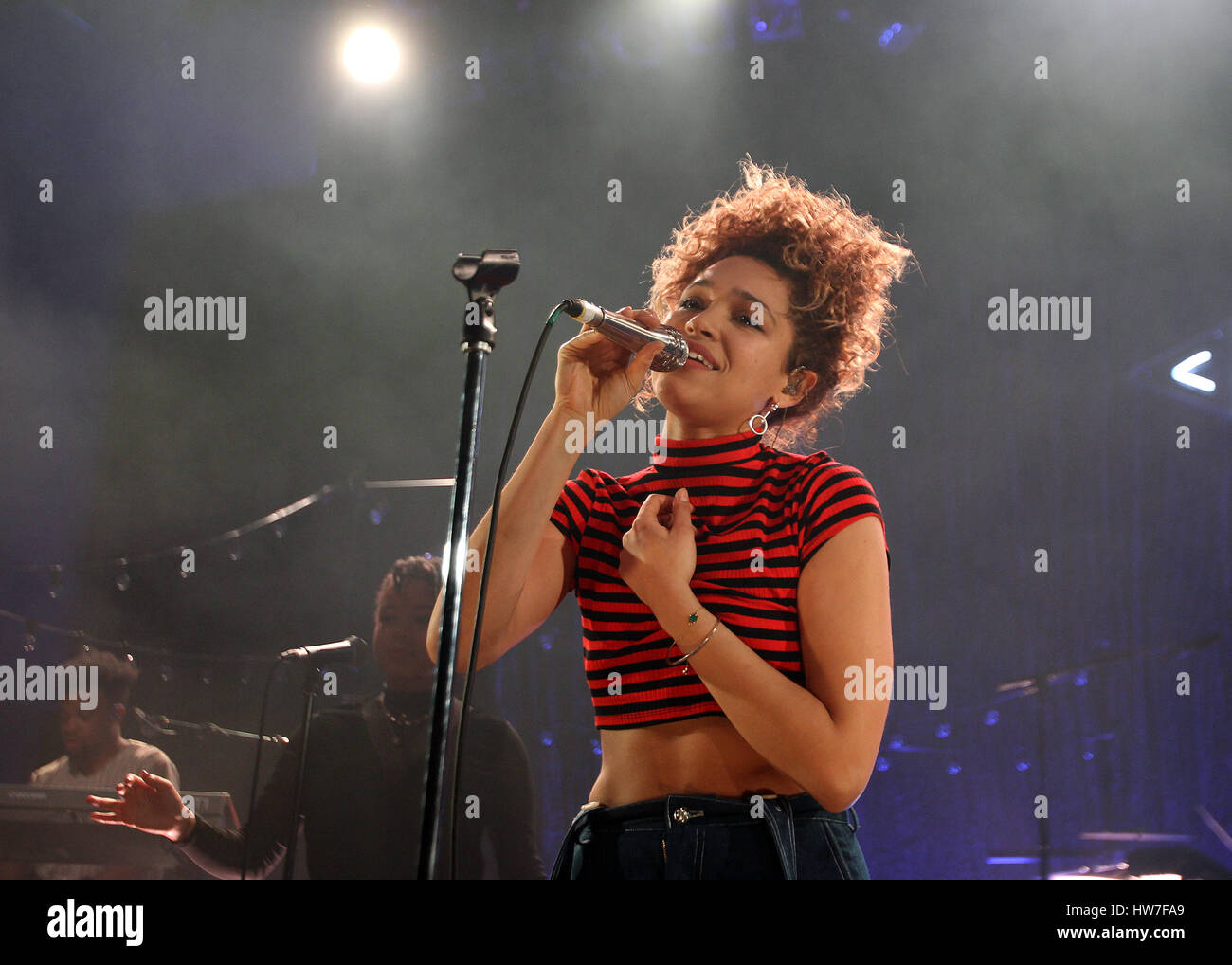 British singer Izzy Bizu performing at the O2 Shepherds Bush Empire ...