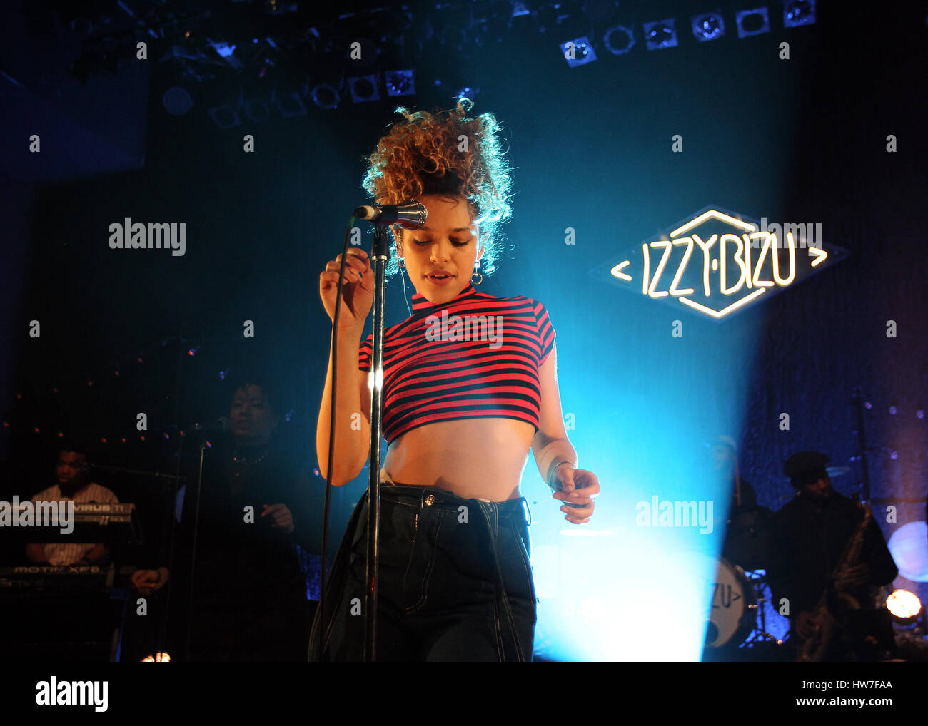 British singer Izzy Bizu performing at the O2 Shepherds Bush Empire ...