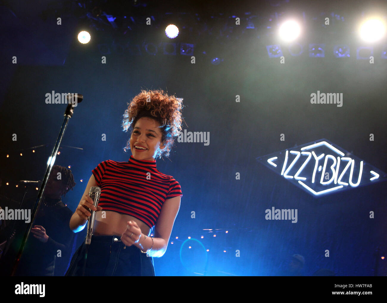 British singer Izzy Bizu performing at the O2 Shepherds Bush Empire ...