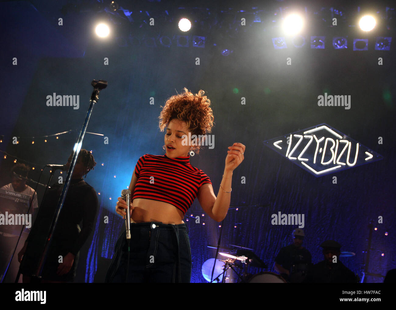 British singer Izzy Bizu performing at the O2 Shepherds Bush Empire ...