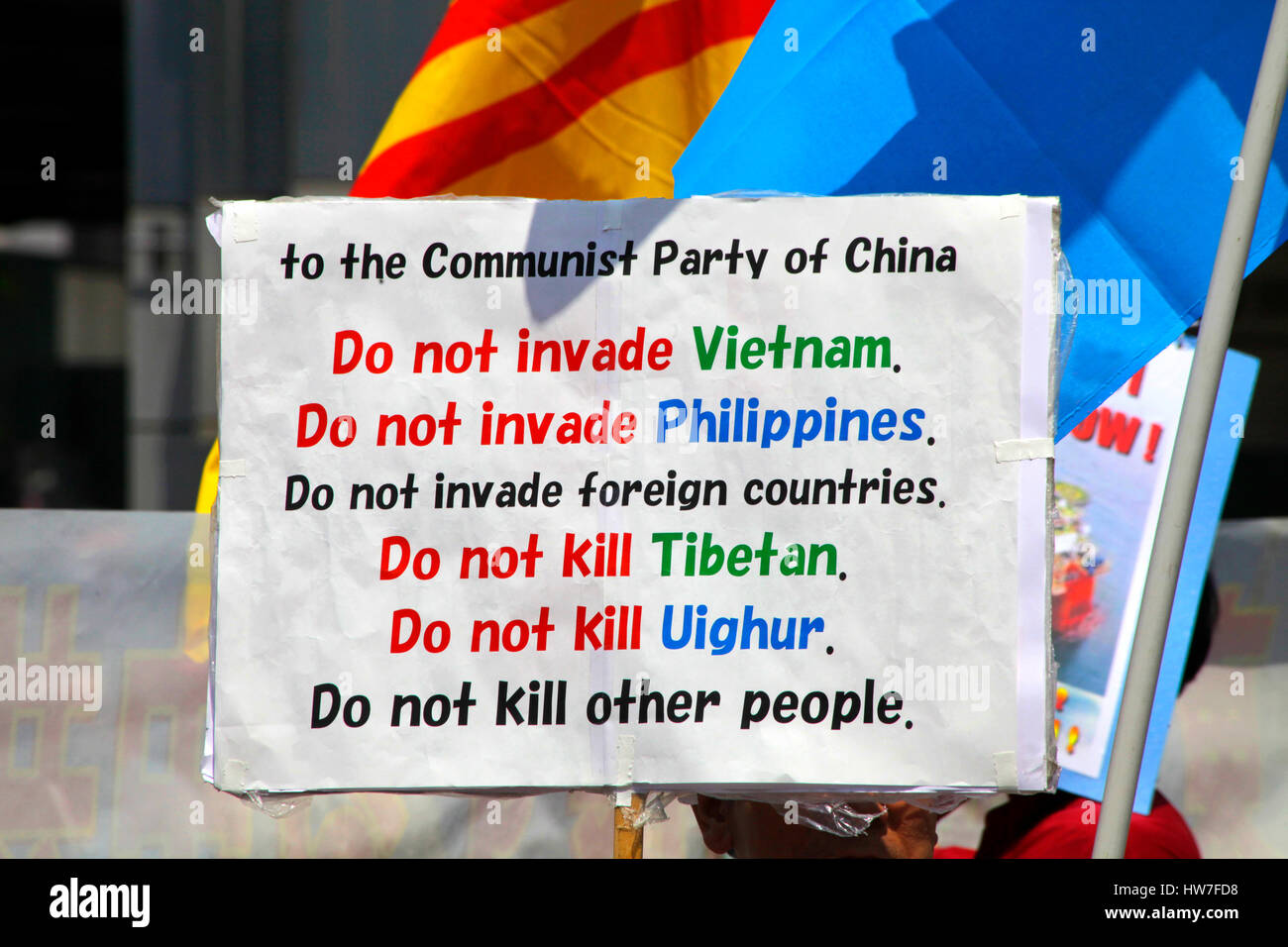 Protest Against Chinese Invasion of South East Asia in Shibuya Tokyo ...