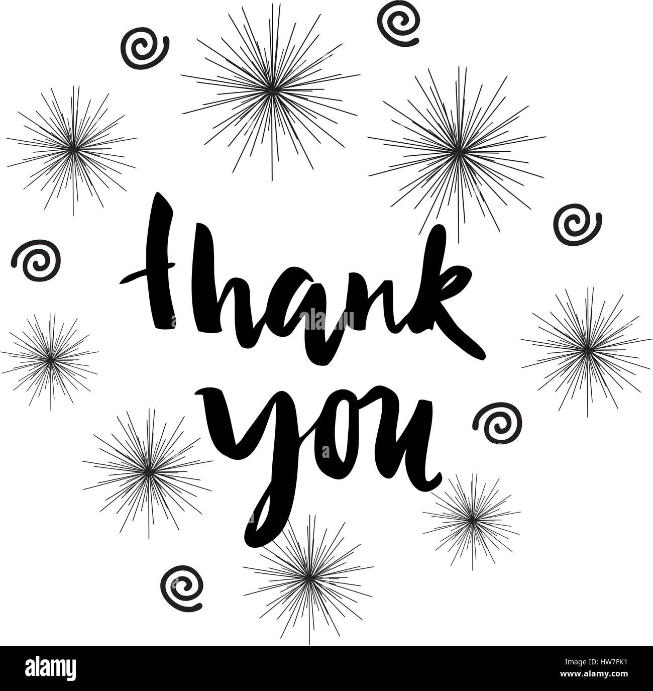 vector illustration of thank you card Stock Vector Image & Art - Alamy