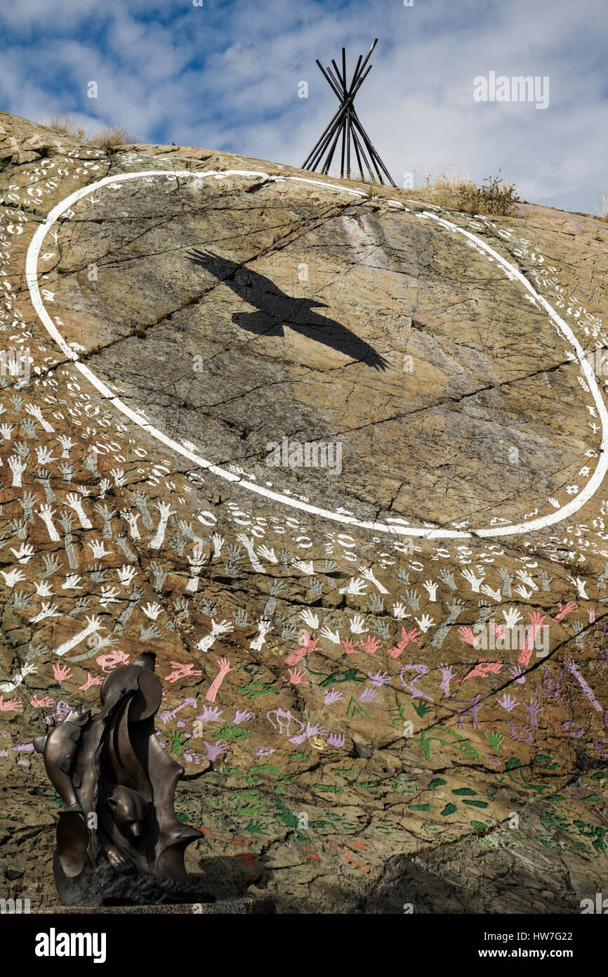 Native Inuit Art, Yellowknife, Northwest Territories, Canada Stock ...