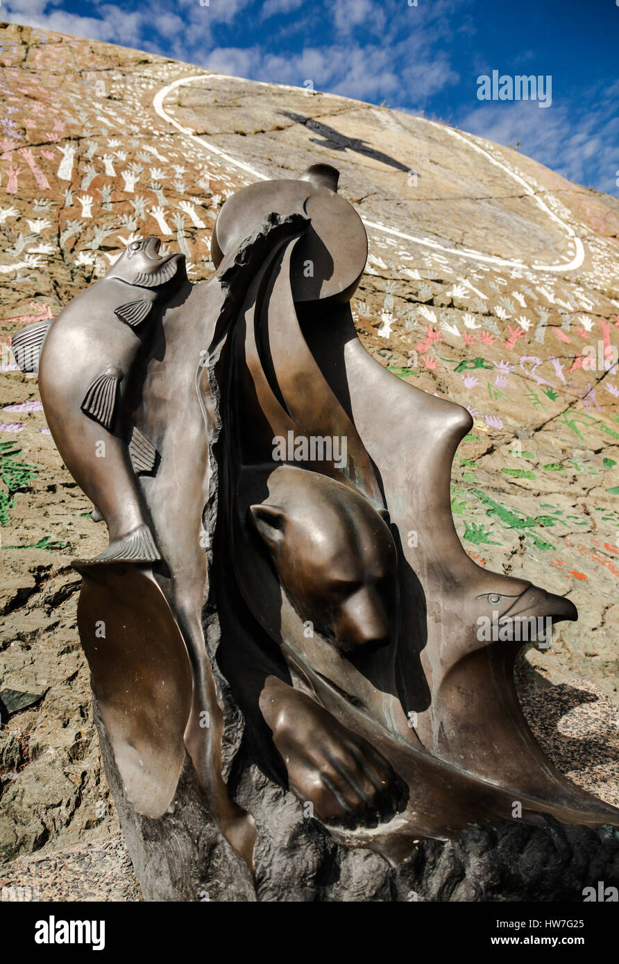 Native Inuit Art, Yellowknife, Northwest Territories, Canada Stock ...