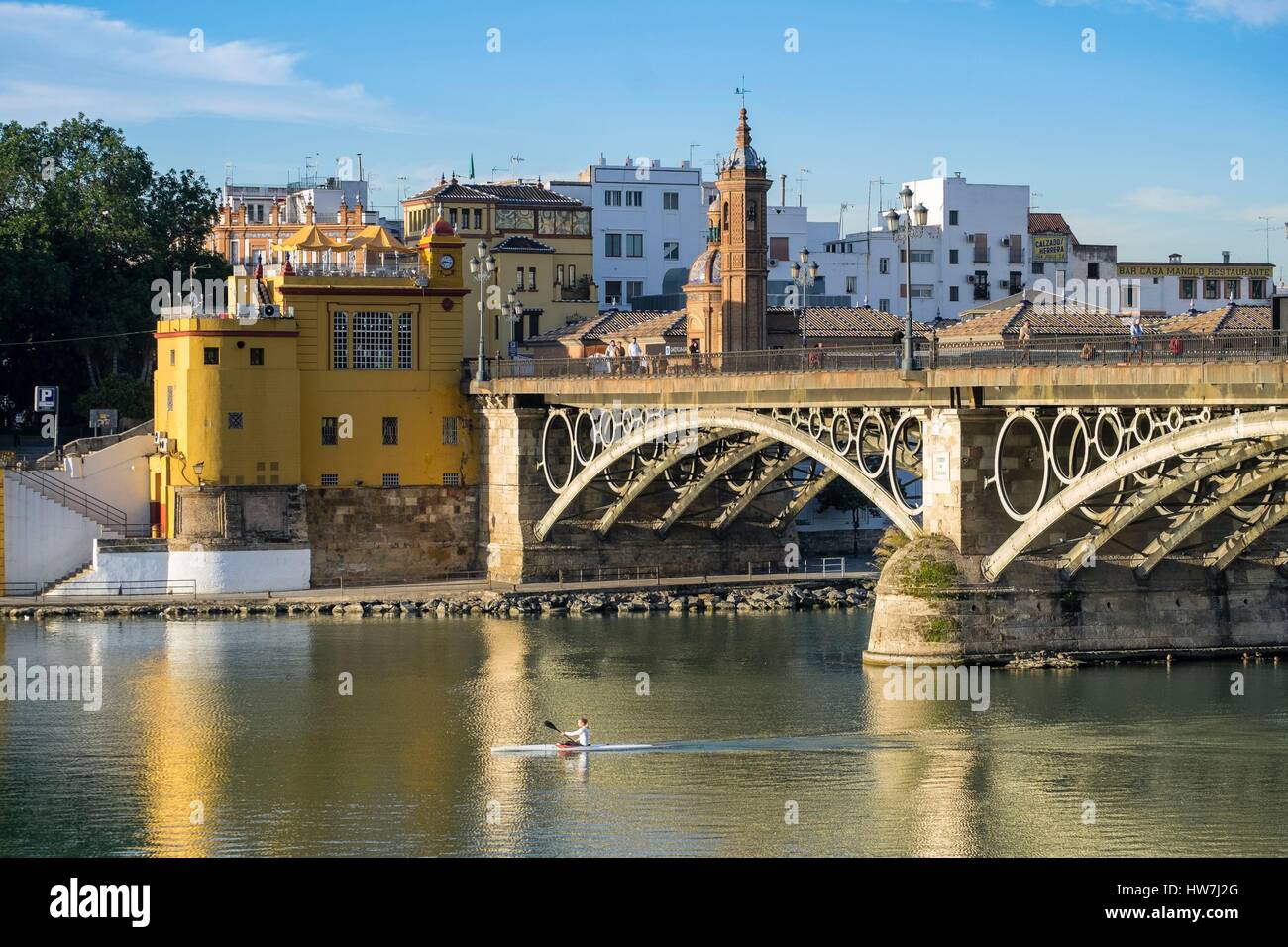 Spain, Andalusia, Seville, the Bridge of Isabel II or Triana bridge ... Spain, Andalusia, Seville, the Bridge of Isabel II or Triana bridge ...