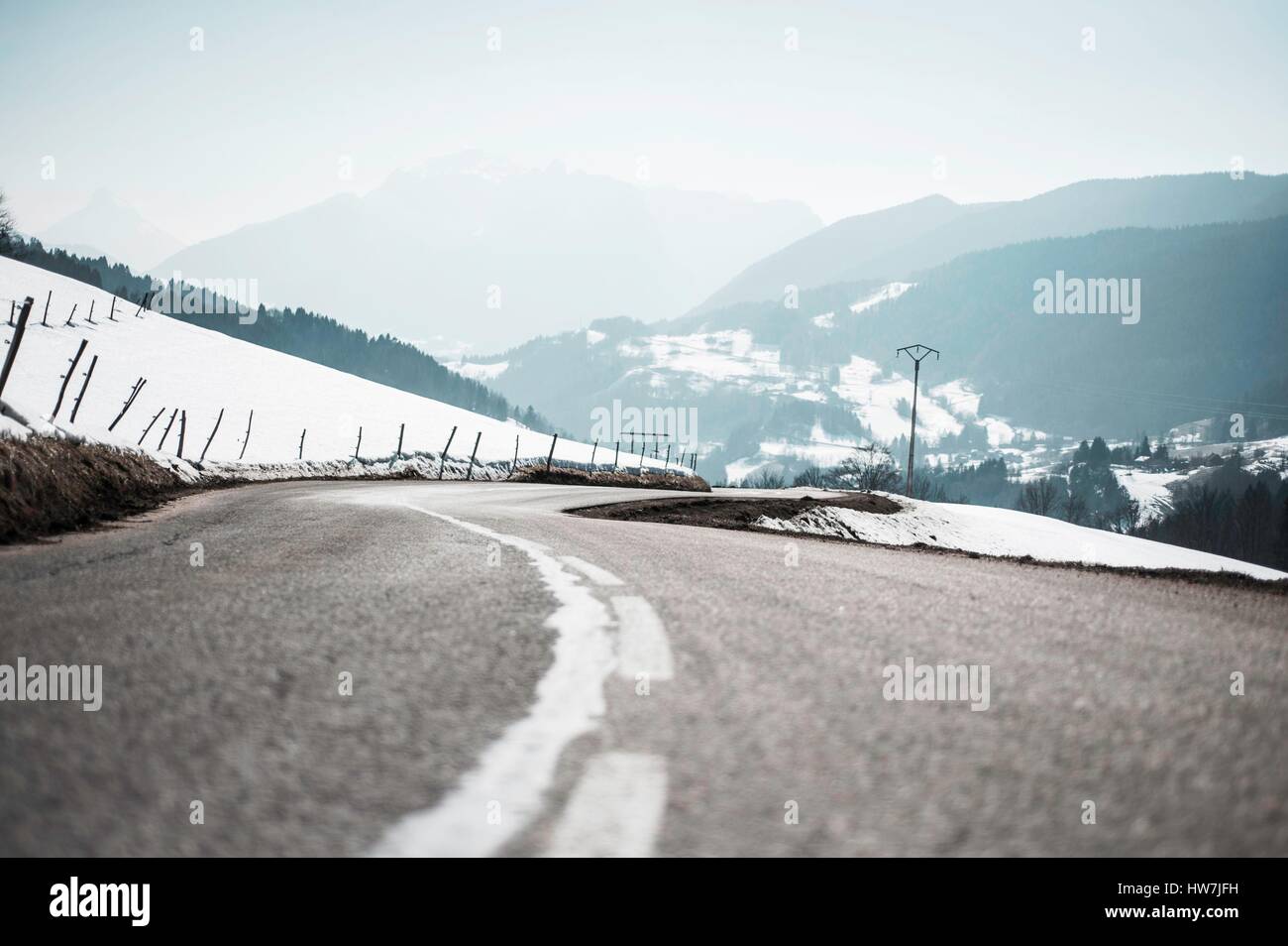 France, Savoie, Entremont le Vieux, Granier pass road Stock Photo - Alamy