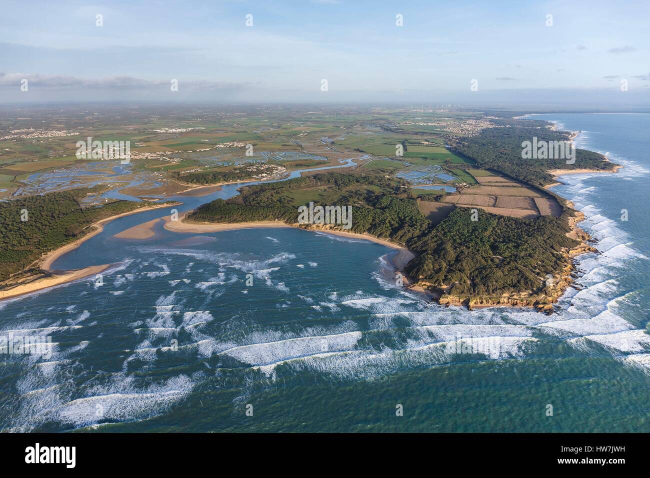 France, Vendee, Talmont Saint Hilaire, the Havre du Payre and the ...