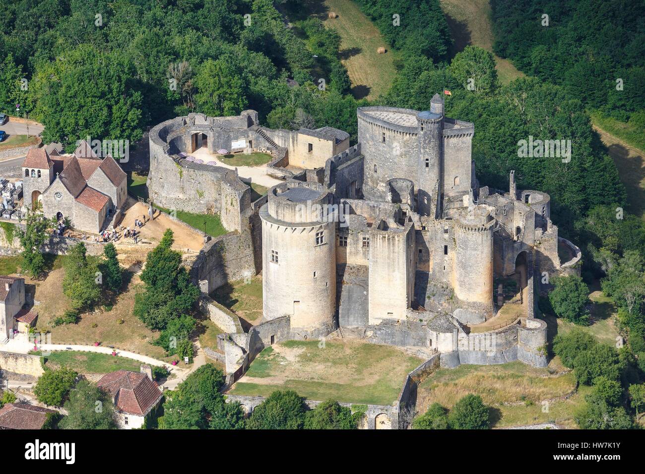 France, Lot et Garonne, Saint Front sur Lemance, Bonaguil castle ...