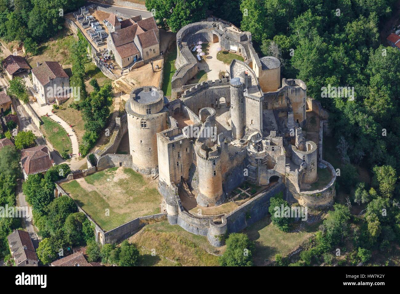 France, Lot et Garonne, Saint Front sur Lemance, Bonaguil castle ...