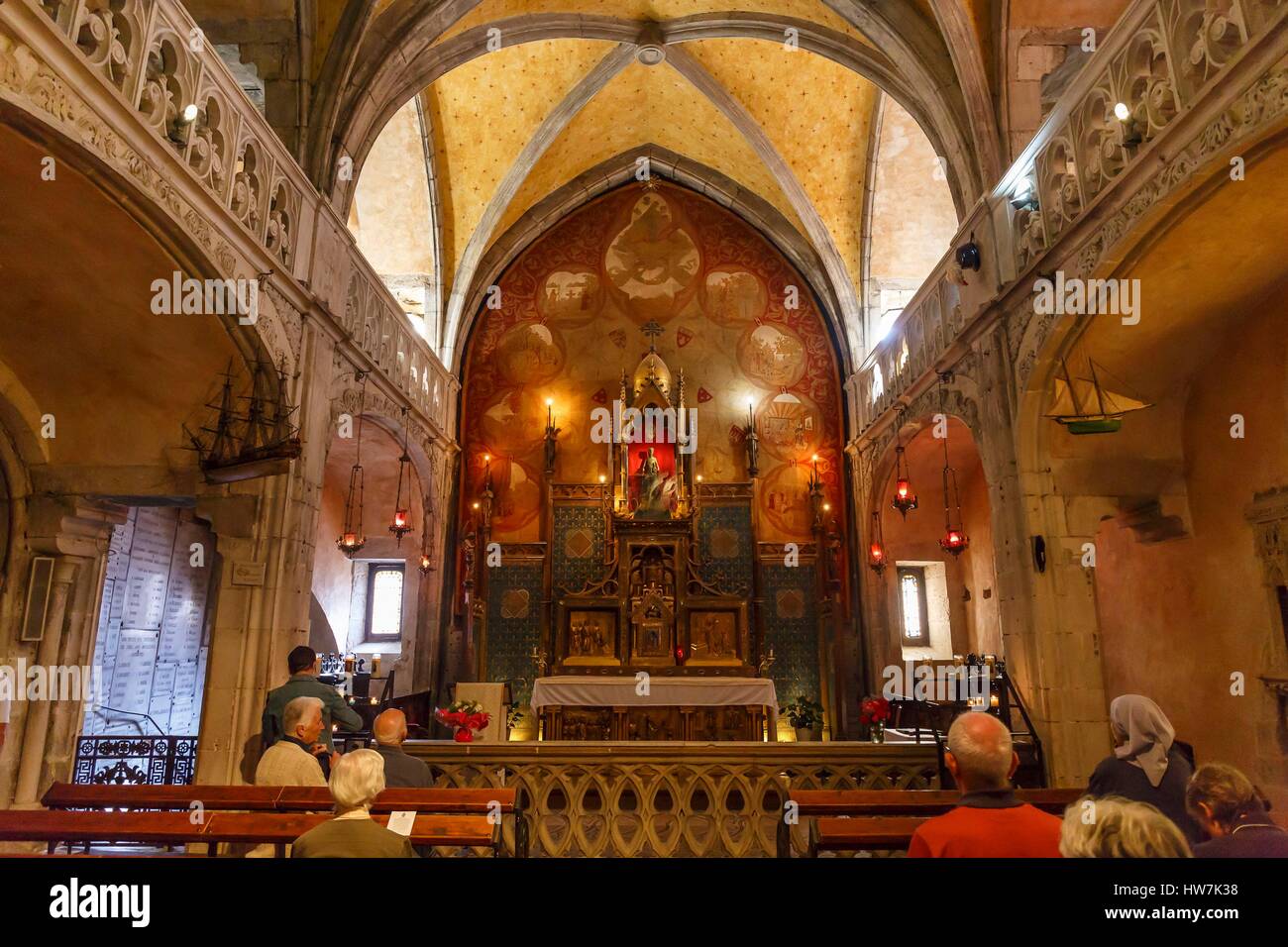 France, Lot, Rocamadour, Camino de Santiago stopping place, Notre Dame ...
