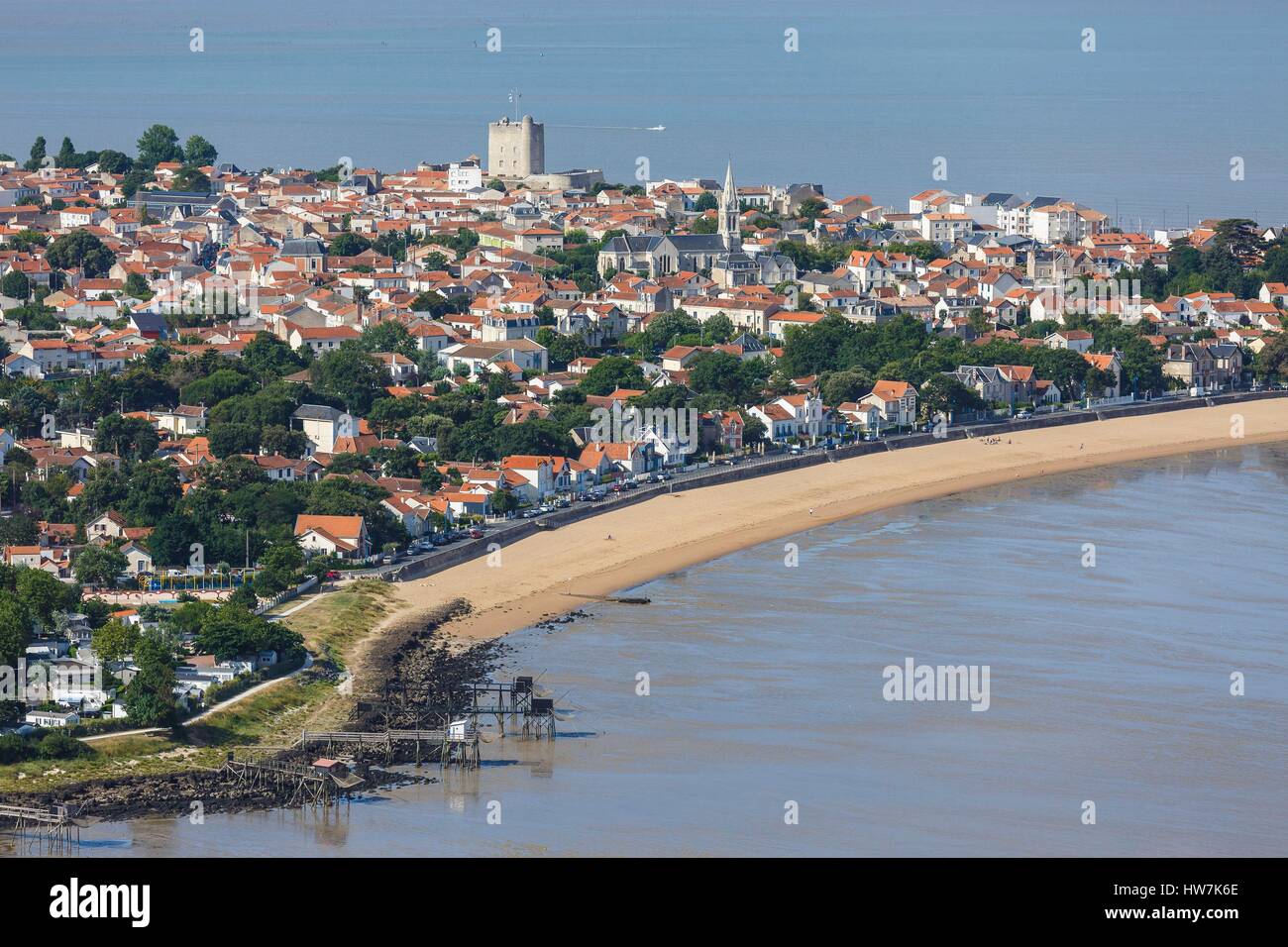 France, Charente Maritime, Fouras, the fisheries, Cadoret beach and the ...