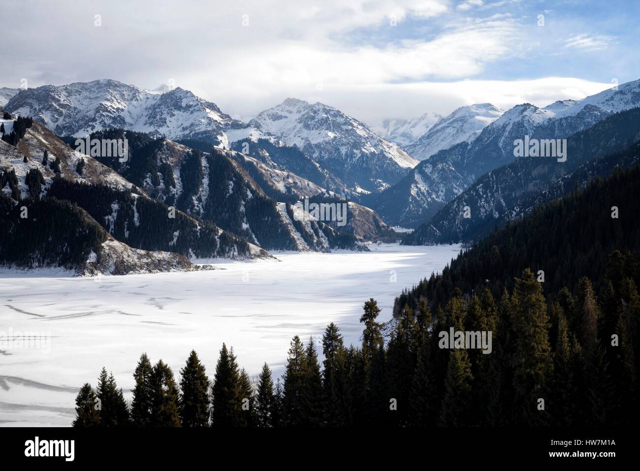 China, Xinjiang Uyghur Autonomous Region, Urumqi, Tianshan Tianchi ...