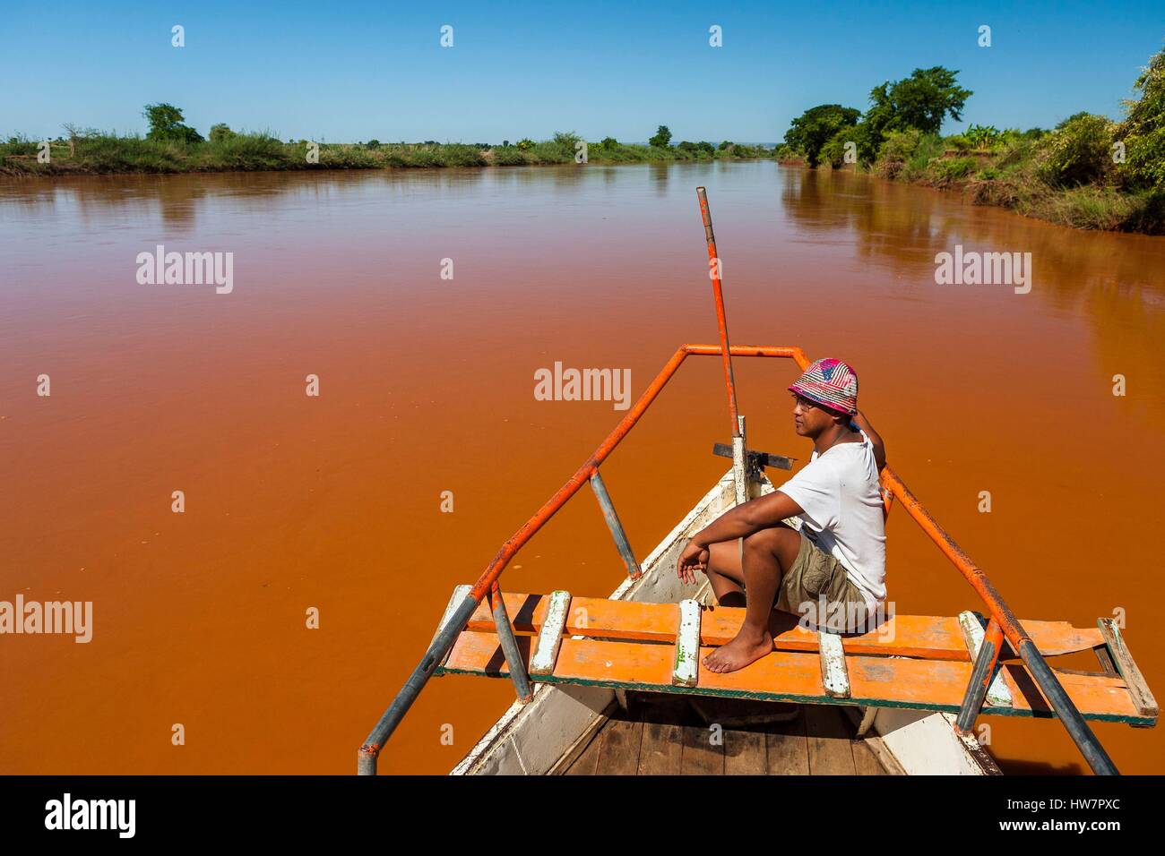 Madagascar, Menabe region Bemaraha massif, the river Tsiribihina Stock ...