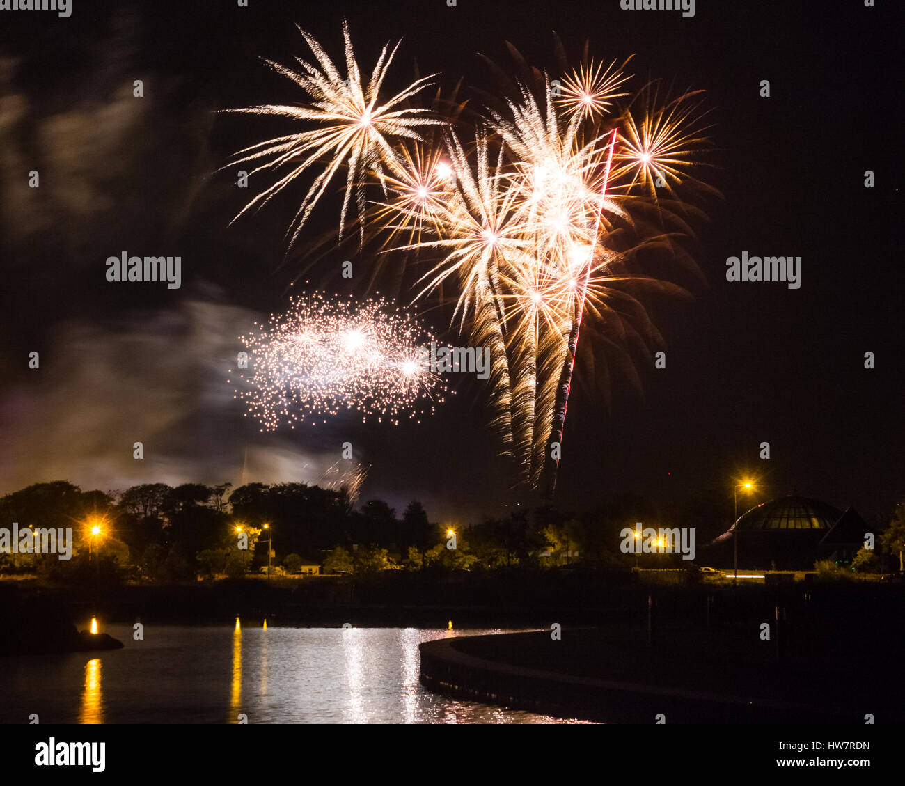 Fireworks at Rose of Tralee Festival in Tralee, County Kerry, Ireland ...