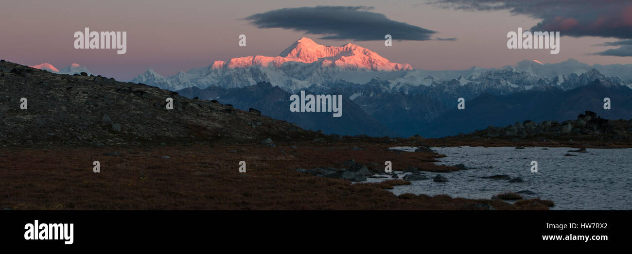 Denali at sunrise from Kesugi Ridge Stock Photo - Alamy