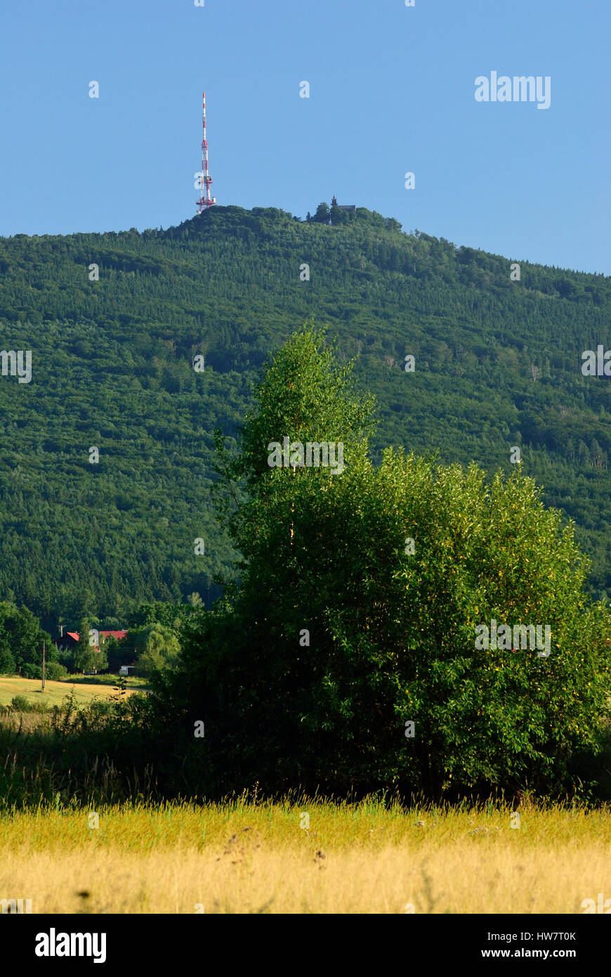 Sleza mountain 718 m above sea level, landscape, dolnoslaskie ...