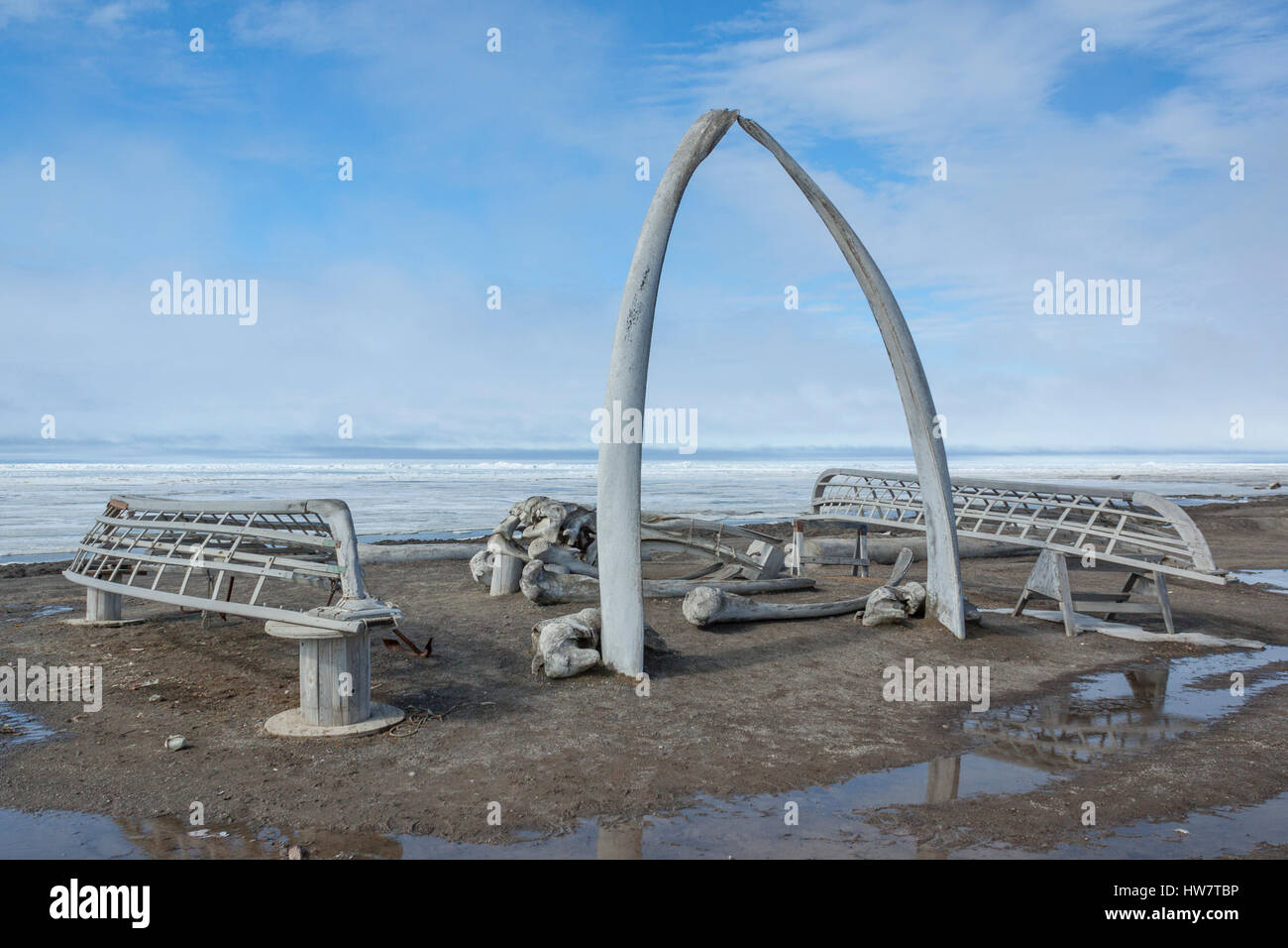 Whale Bone Arch in Barrow, Alaska Stock Photo - Alamy
