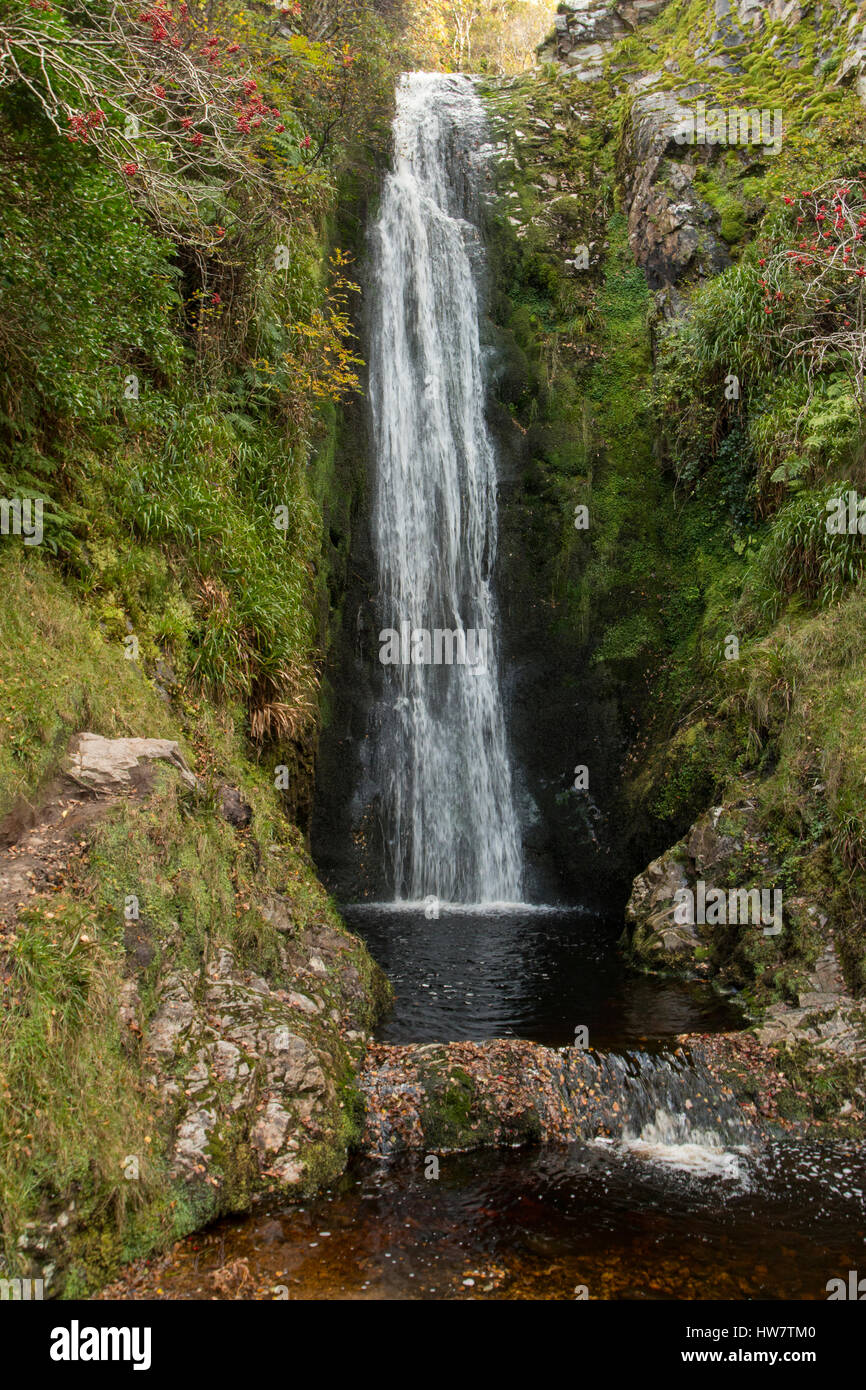 Glenevin Waterfall on the Inishowen Peninsula, Ireland Stock Photo - Alamy