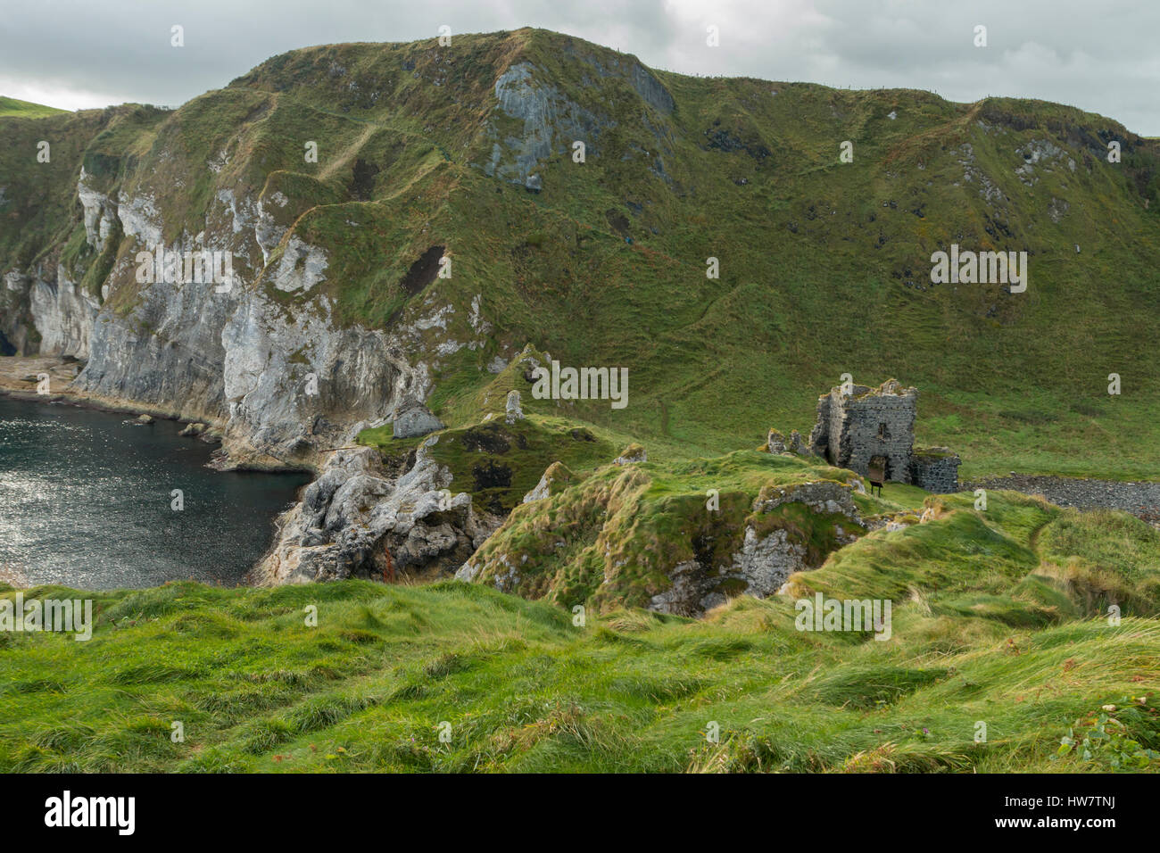 Kinbane Castle Ruins, Country Antrim, Northern Ireland Stock Photo - Alamy