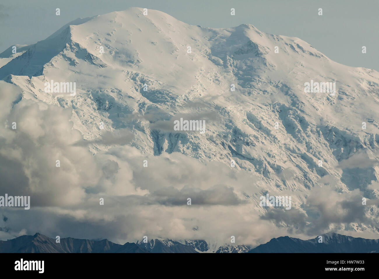 The Wickersham Wall on Denali, Denali National Park, Alaska Stock Photo ...