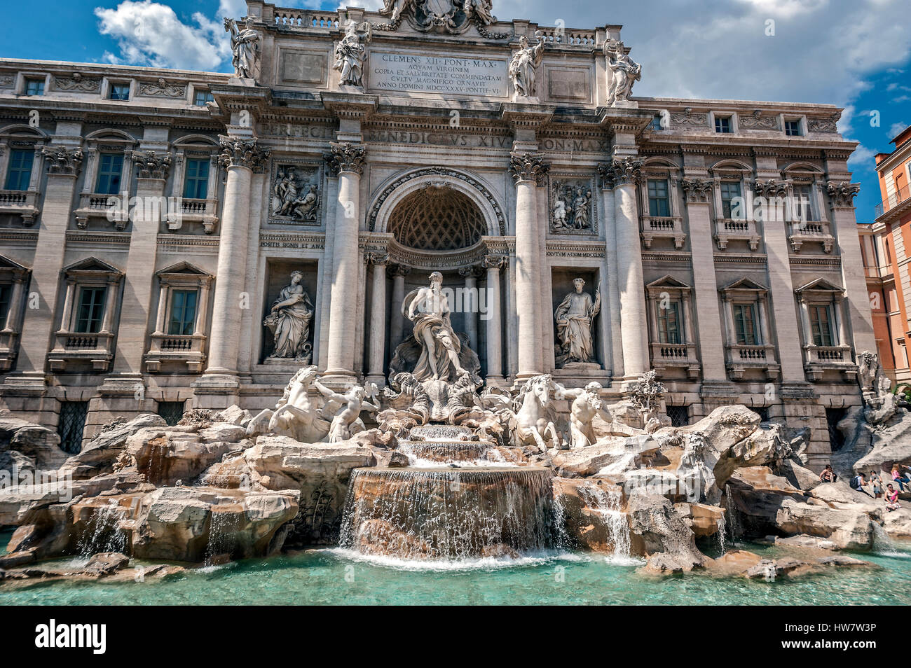Italtya, Rome. Trevi Fountain was built in the eighteenth century by ...