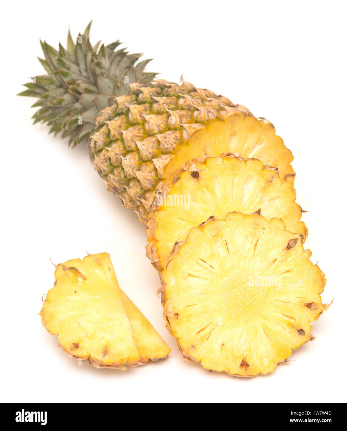 ripe pineapple isolated on white Stock Photo - Alamy