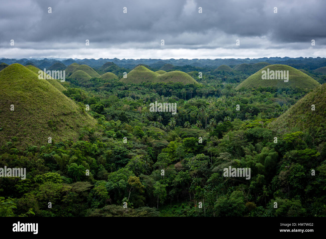 Impressive and Famous Chocolate Mountains of Bohol Island, Philippines ...