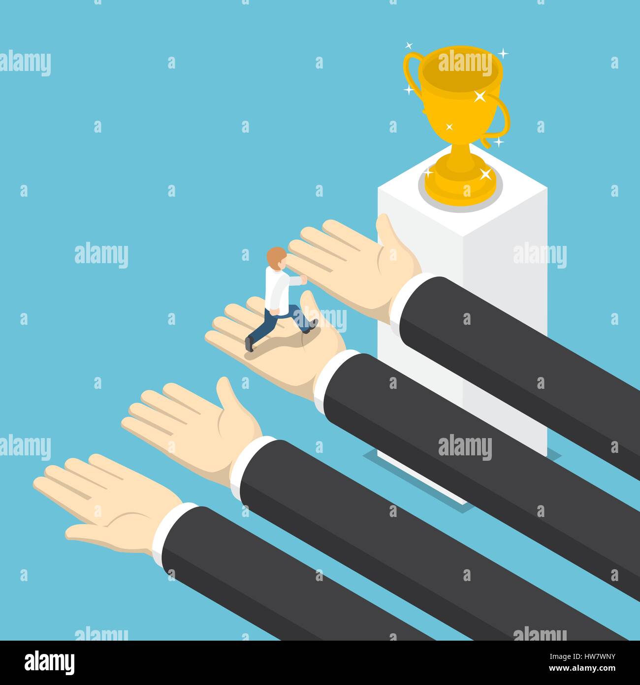 Helping hand support business Stock Vector Images - Alamy