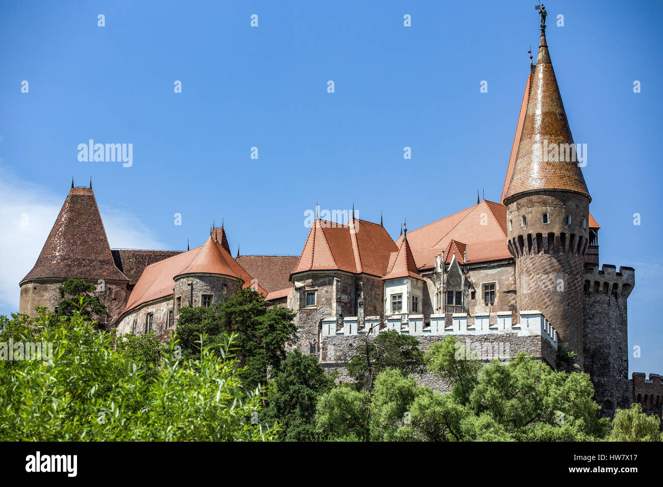 Romania. Corvin Castle, Hunyadi or Hunedoara Castle, one of the largest ...