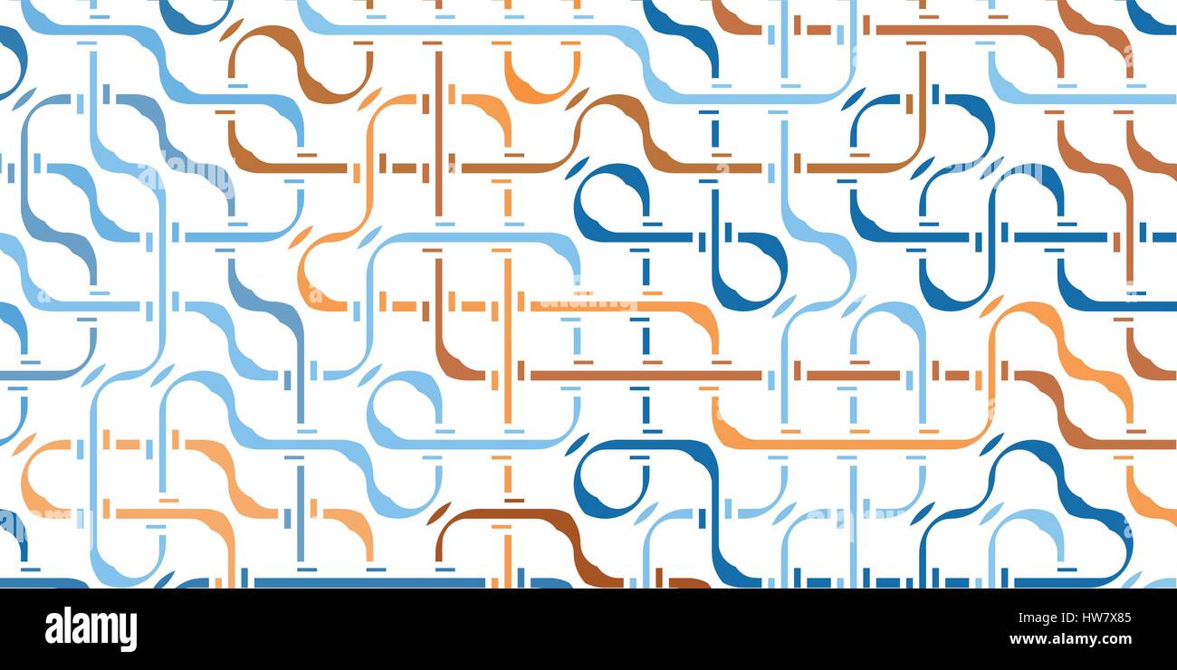 Pipeline grid. Abstract geometric design of tubes. industrial ...