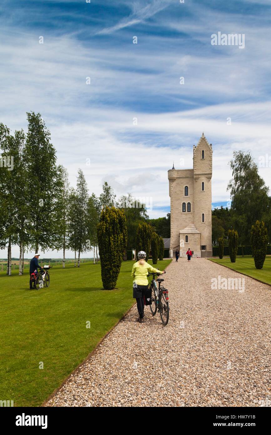 France, Somme, Somme Battlefields, Thiepval, Tour de Ulster, replica of ...