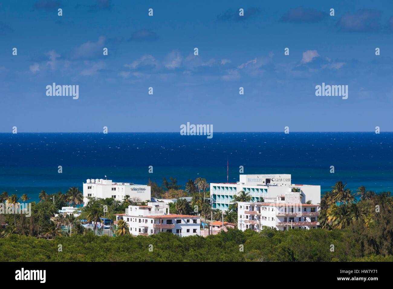 Cuba, Havana Province, Playas del Este Beaches, elevated view of Santa ...