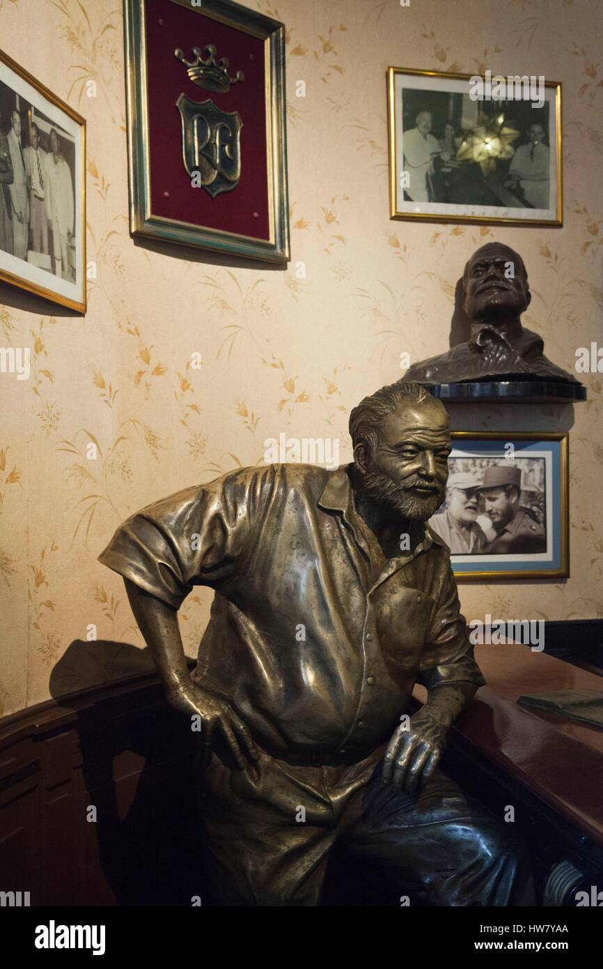 Cuba, Havana, Havana Vieja, La Floridita bar, birthplace of the ...