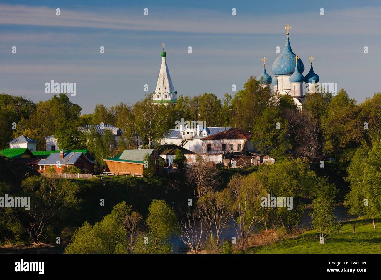 Russia, Vladimir Oblast, Golden Ring, Suzdal, elevated town view Stock ...