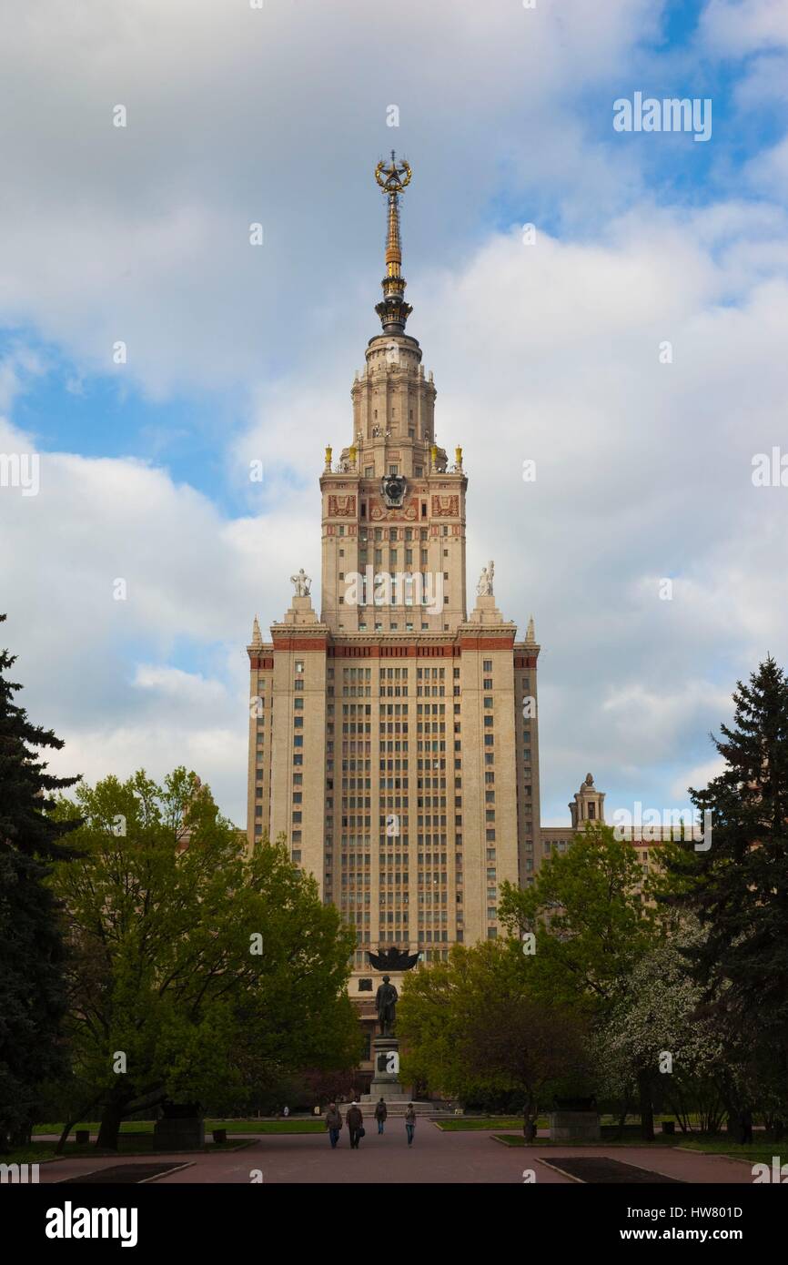 Russia, Moscow, Sparrow Hills-area, Moscow State University, MGU Stock ...