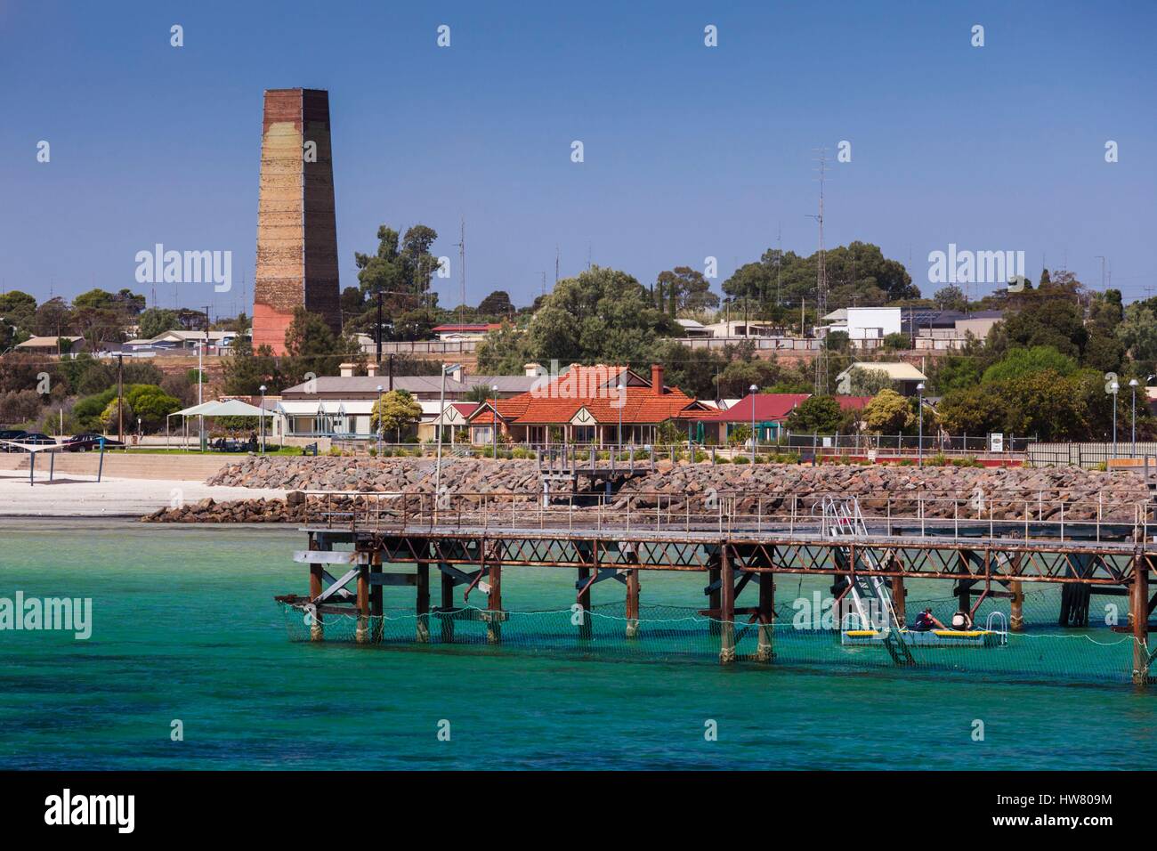 Australia, South Australia, Yorke Peninsula, Wallaroo, port and Hughes ...