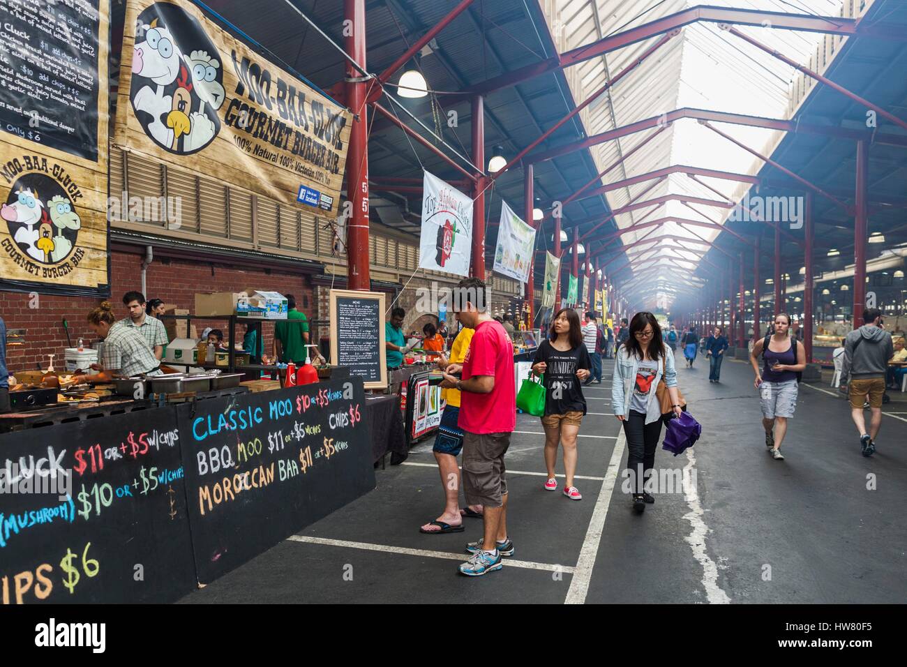Australia, Victoria, Melbourne, Queen Victoria Market, ethnic food ...