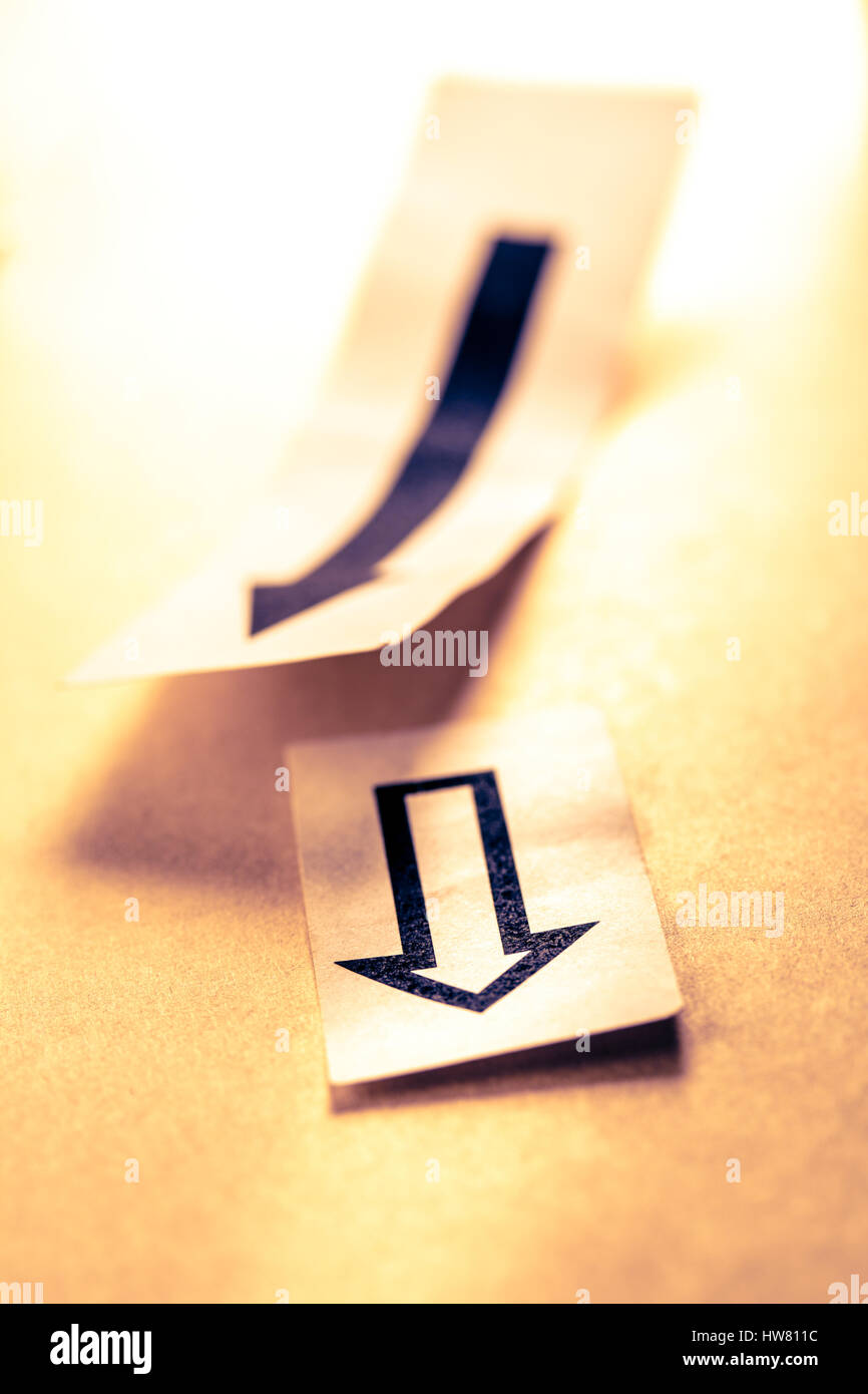 Two arrows direction symbol design hi-res stock photography and images ...