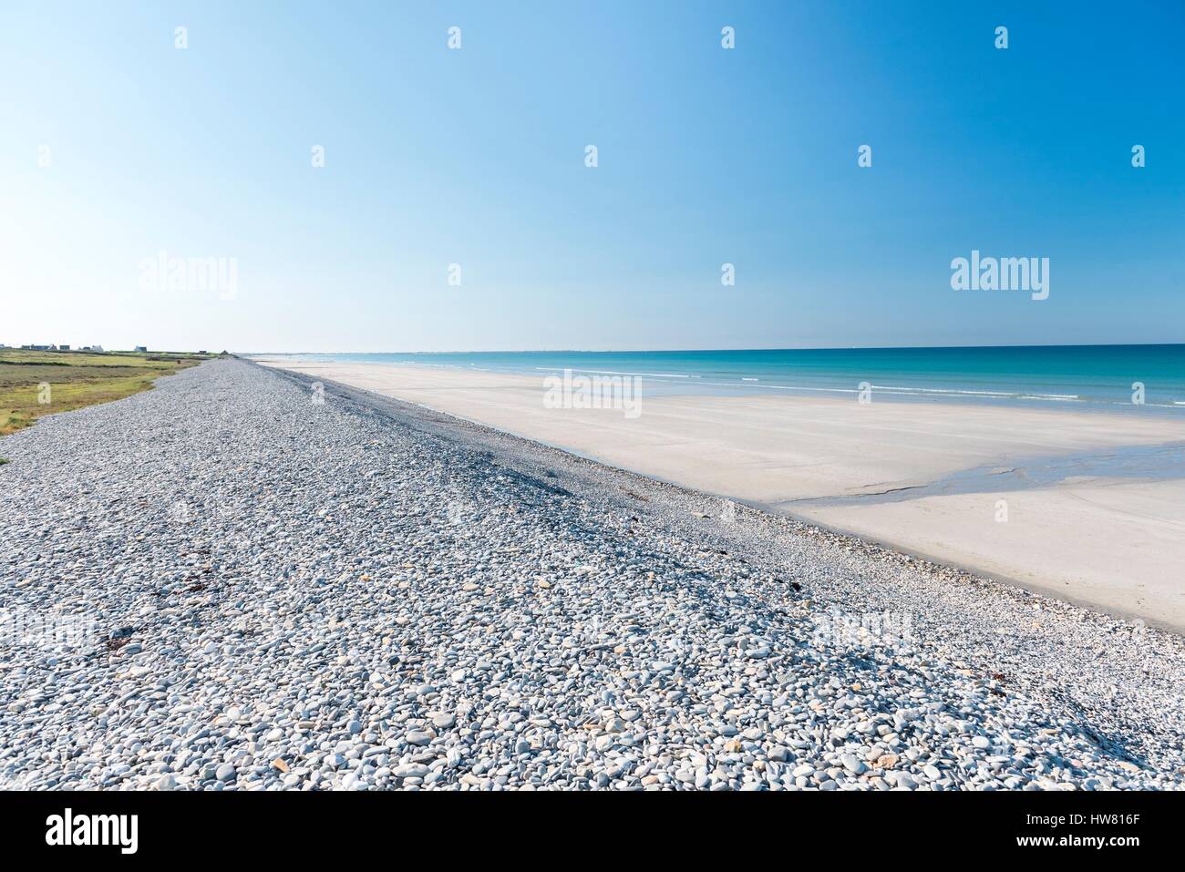France, Finistère, Plovan, the roller cord in Audierne Bay Stock Photo ...