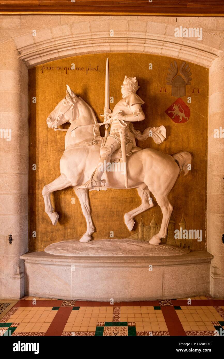 France, Morbihan, Josselin, interior of the Rohan castle Stock Photo ...