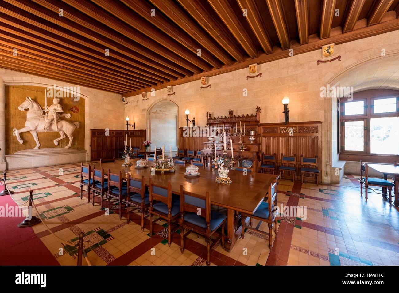 France, Morbihan, Josselin, interior of the Rohan castle Stock Photo ...