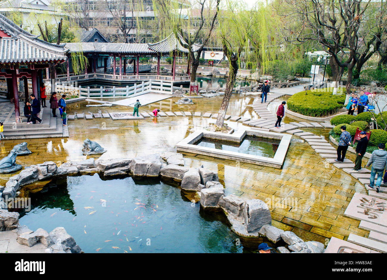 Ji'nan. 18th Mar, 2017. Photo taken on March 18, 2017 shows the spring ...