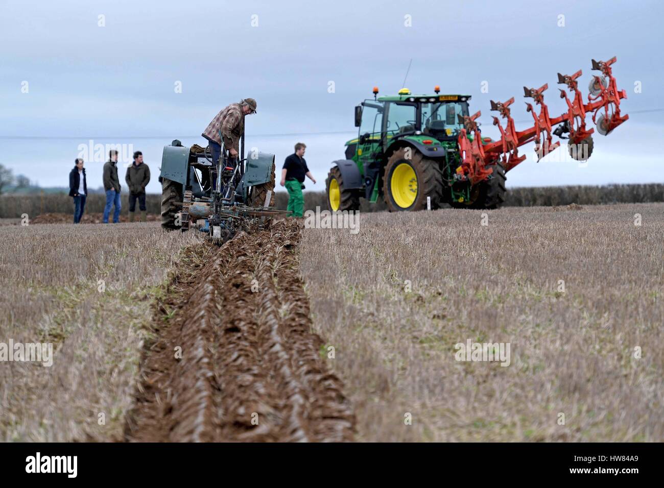 Tractor Ploughing match, vintage tractors, Dorset, UK Stock Photo - Alamy