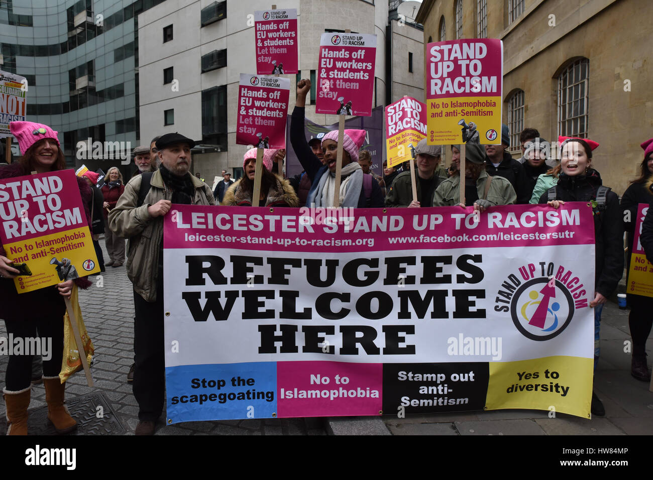 London, UK. 18th March 2017. Stand Up to Racism march and rally in ...
