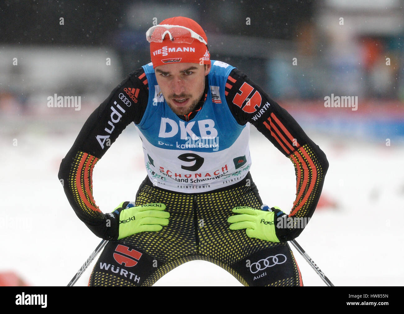 Schoenach, Germany. 18th Mar, 2017. Johannes Rydzek from Germany ...