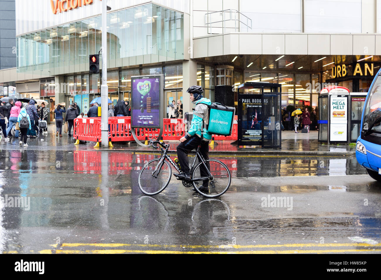Nottingham, UK. 18th Mar 2017. Heavy rain and cooler temperatures in ...