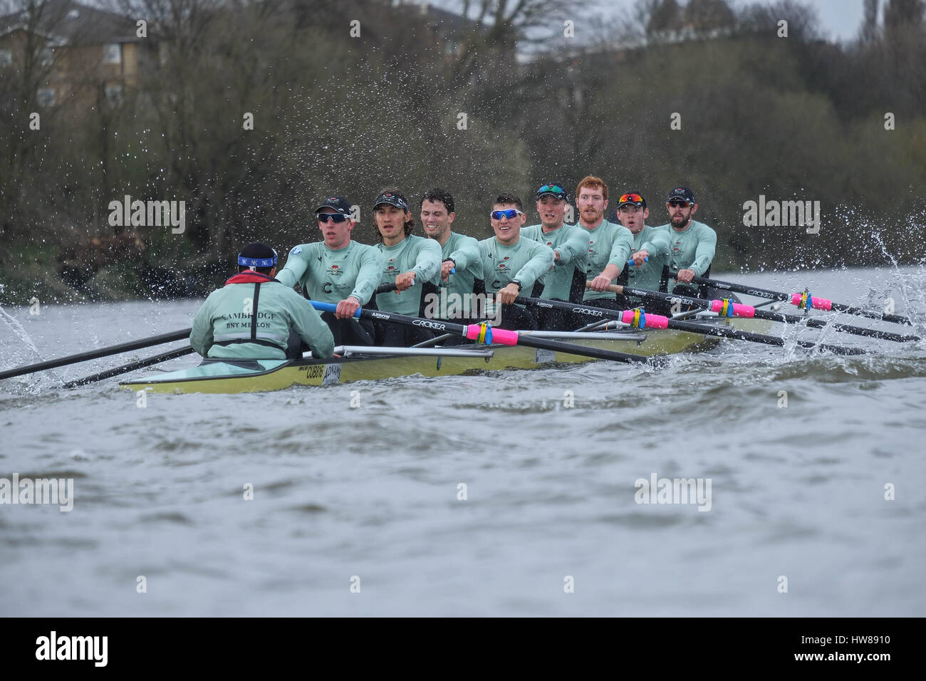 Putney London, UK. 18th March, 2017. Boat Race Fixture between ...