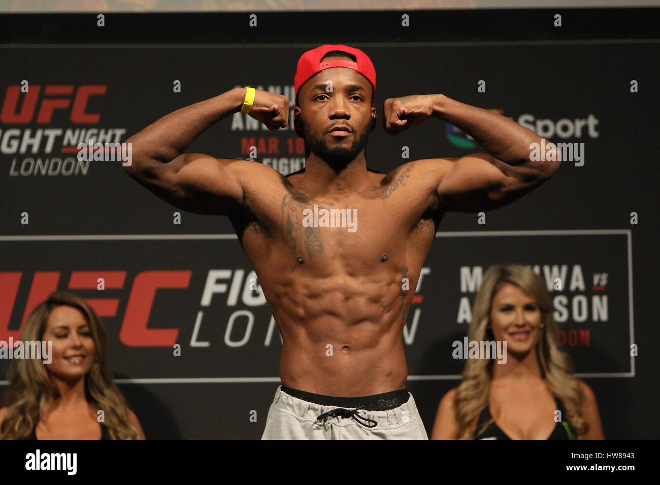 Leon edwards weighs in at 169 during UFC London: Weigh Inns at O2 Arena ...