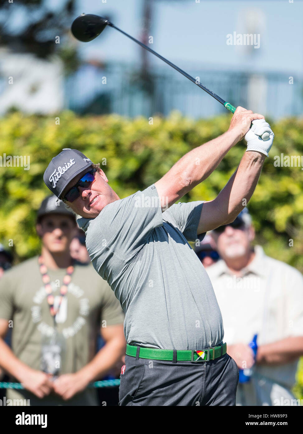 Orlando, FL, USA. 18th Mar, 2017. Charlie Hoffman on the 9th tee during ...